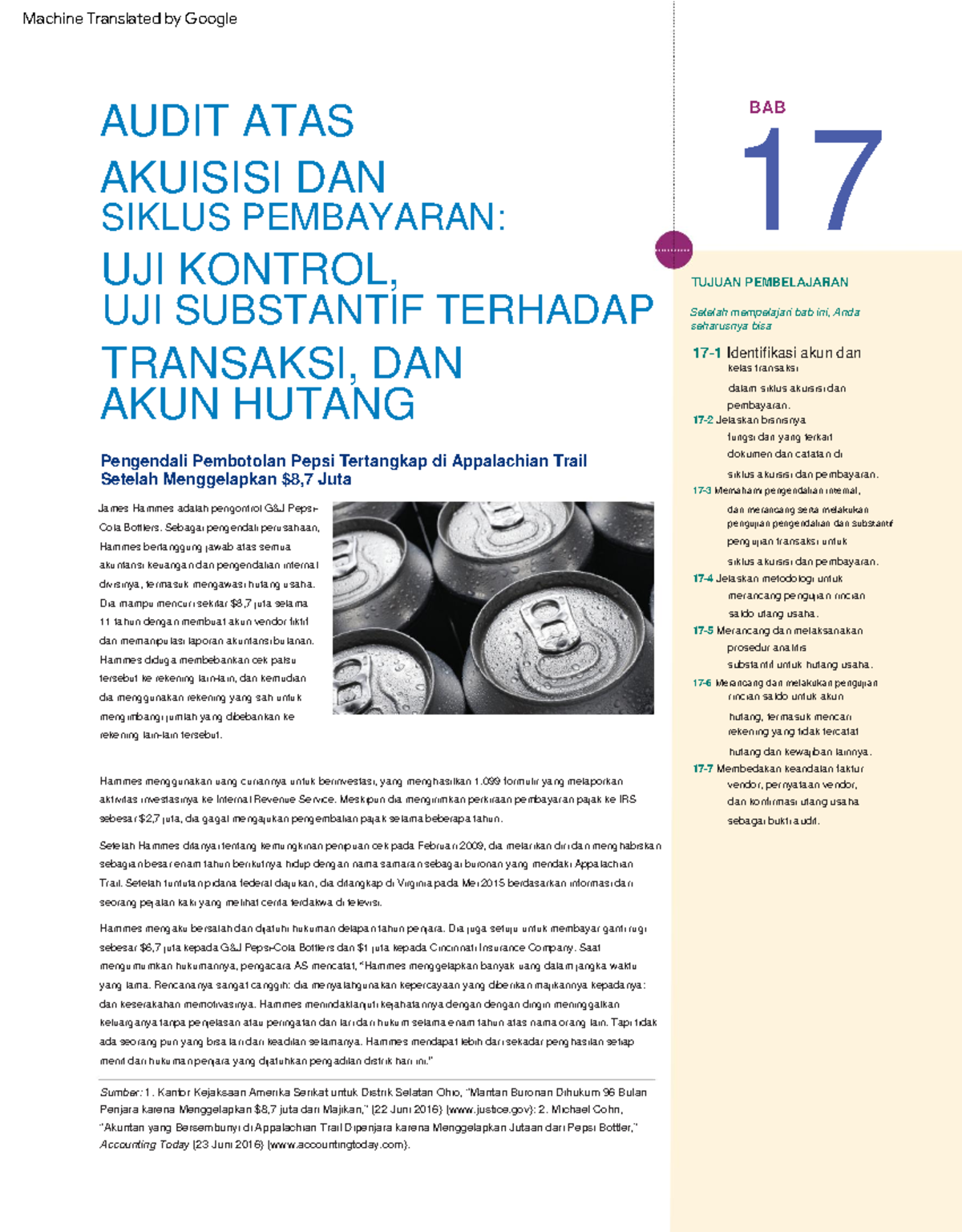 Chapter 17 - Pengendalian Internal dan Audit Siklus Pembayaran - Studocu