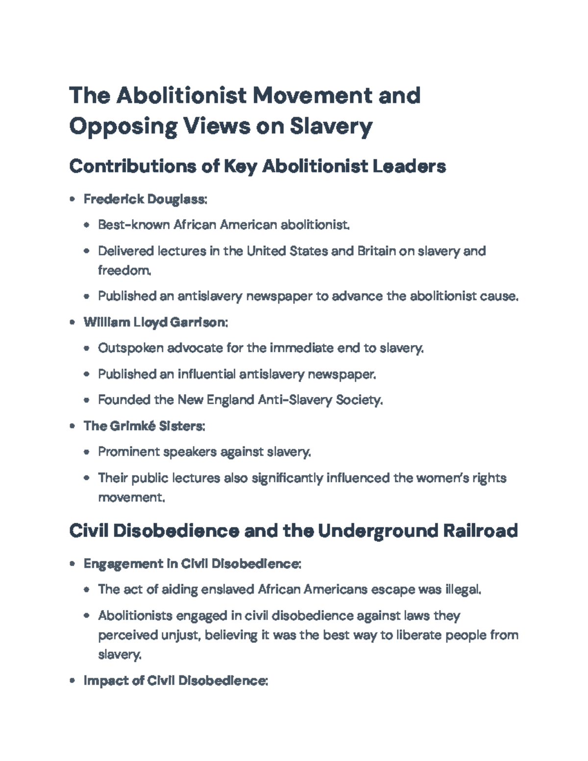 Abolitionist Movement Overview: Key Leaders & Opposition to Slavery ...