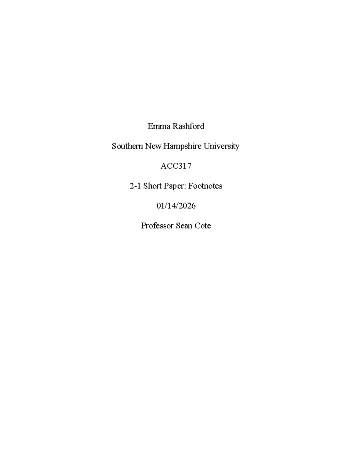 ACC317 Short Paper: The Importance of Footnotes in Financial Statements ...