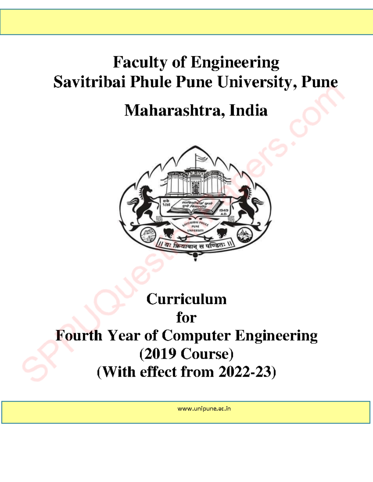Fourth Year Computer Engineering 2019 Course Syllabus Overview Studocu