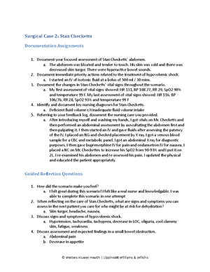 Stan Checketts v Sim Clinical Packet - Wolters Kluwer vSim for Nursing ...