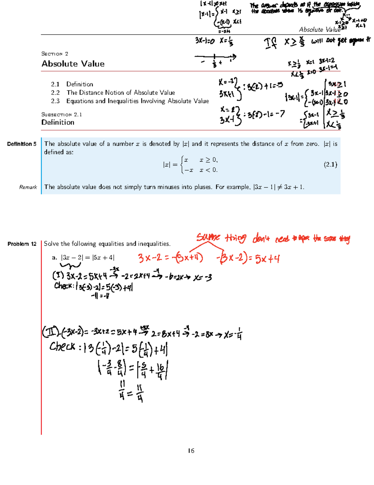 Absolute Value Concepts and Examples (MATH101) - Studocu