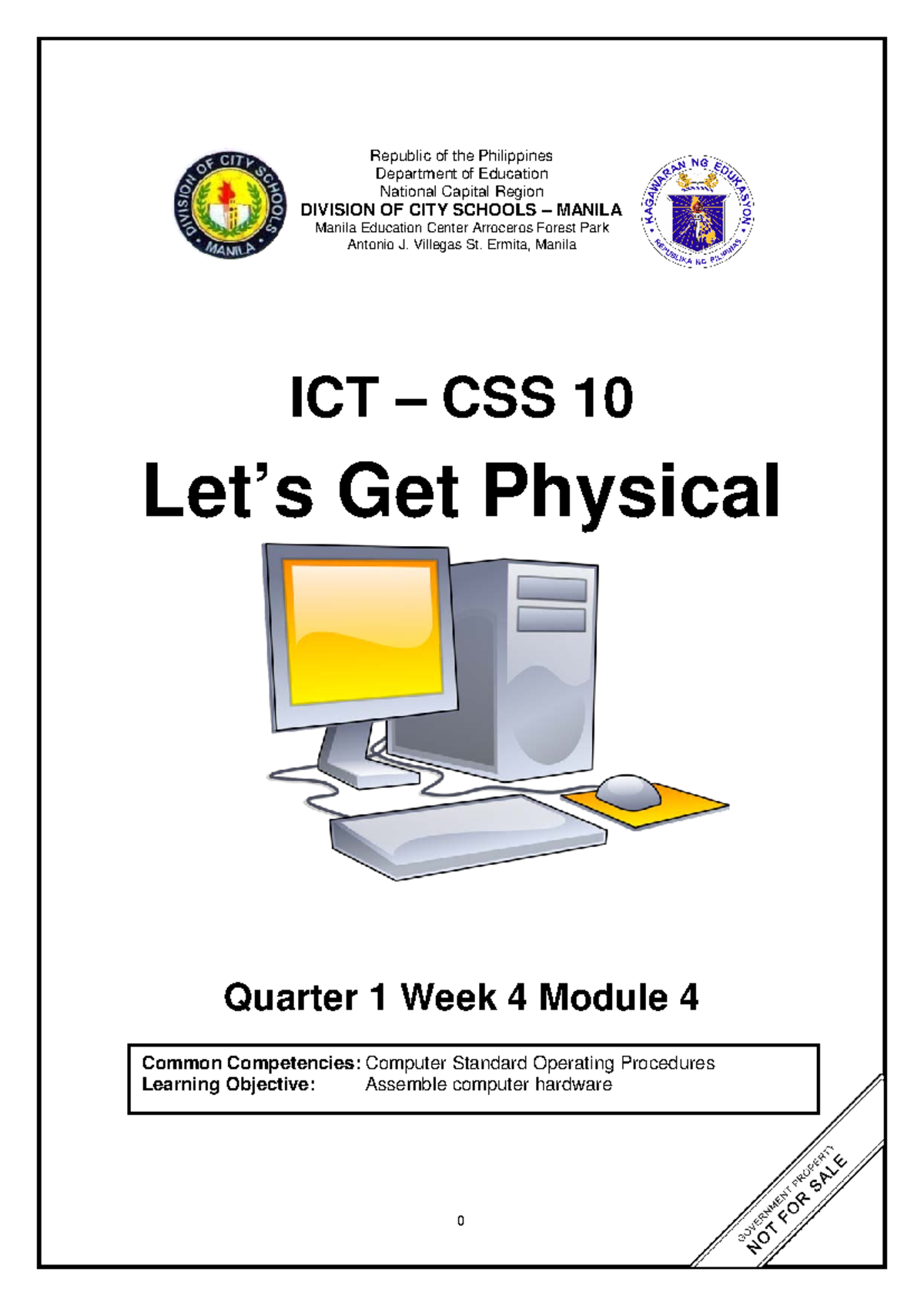 TLE-TE-10 Q1 W4 Module 4: Understanding Computer Hardware - Studocu