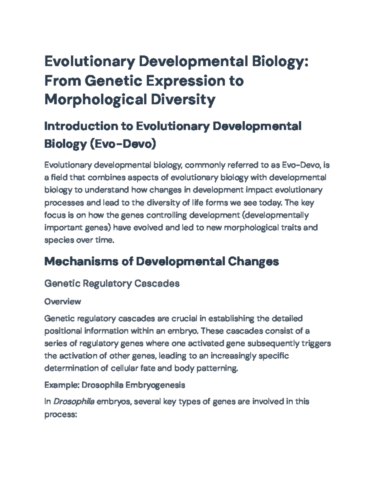 Evolutionary Developmental Biology (Evo-Devo): Mechanisms & Insights ...