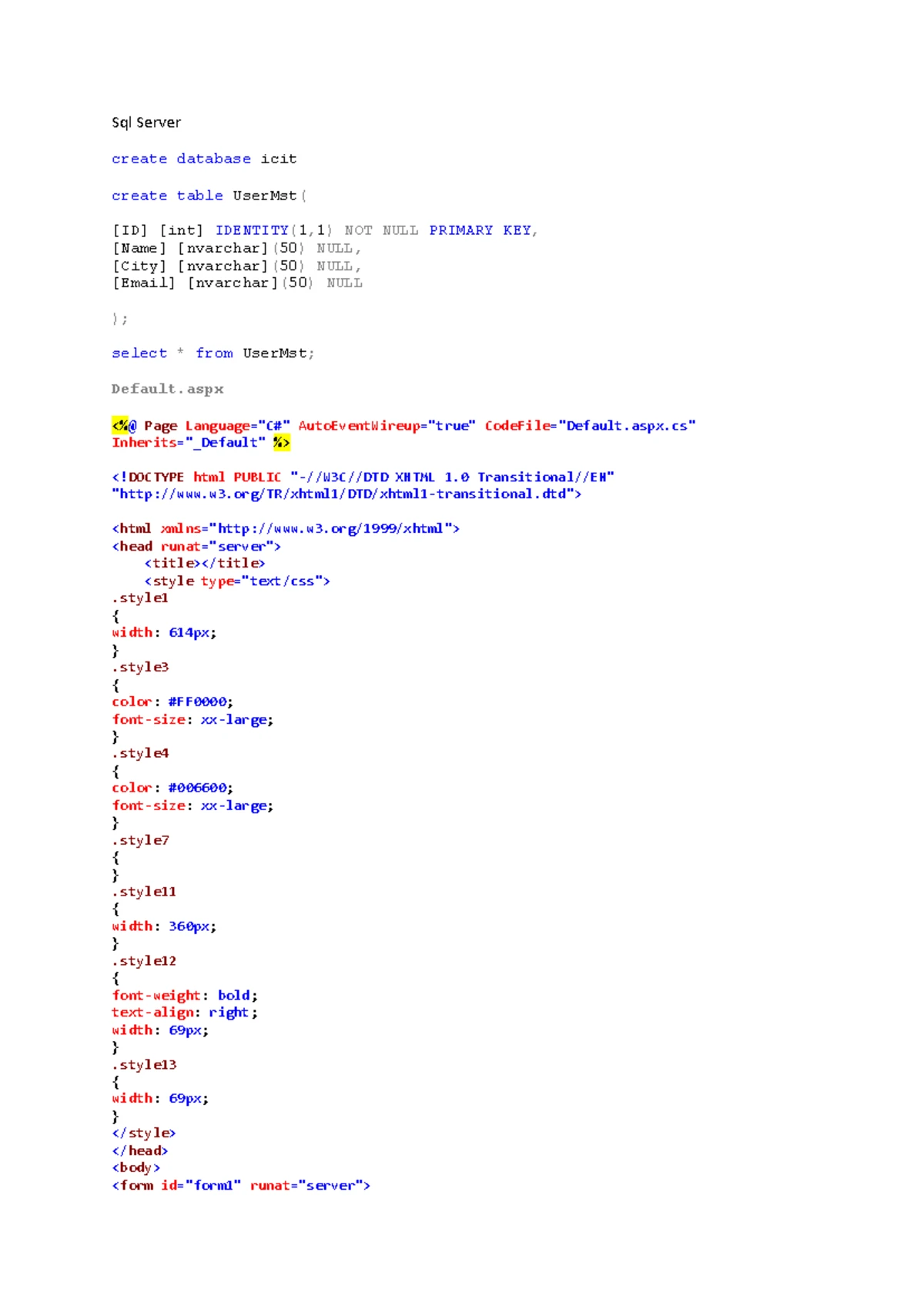 Xii Science It Practical 2022 23 Html And Jsp Advanced Web Designing