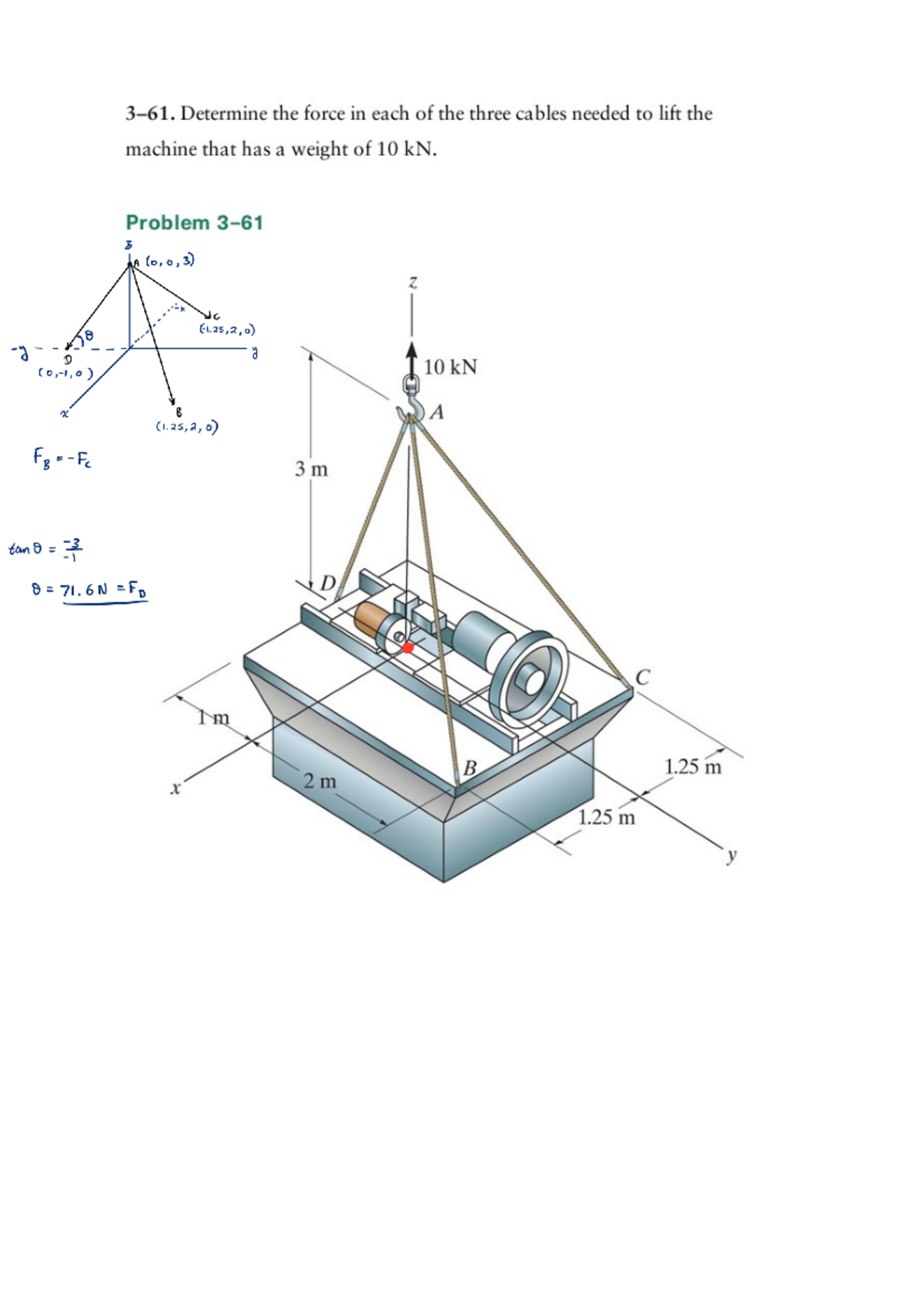 W3 Tutorial on Force Calculation in Three Cables for 10 kN Machine ...