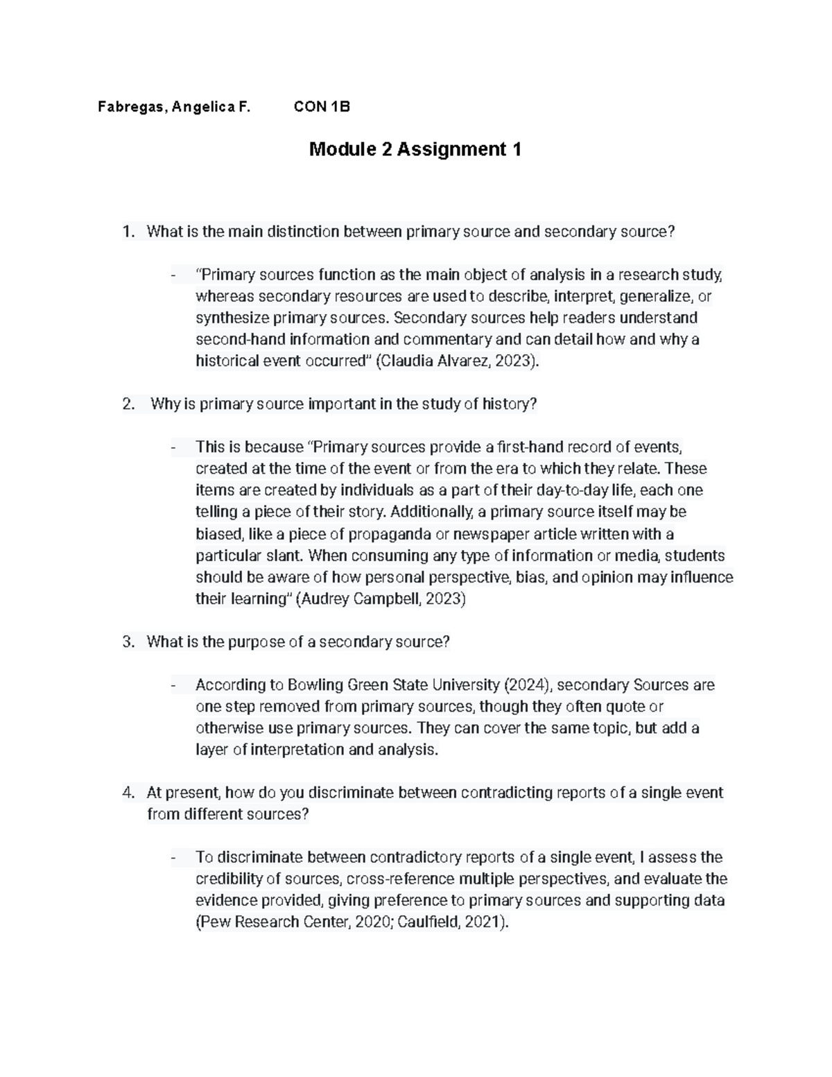 CON 1B Module 2 Assignment 1: Understanding Sources & Their ...