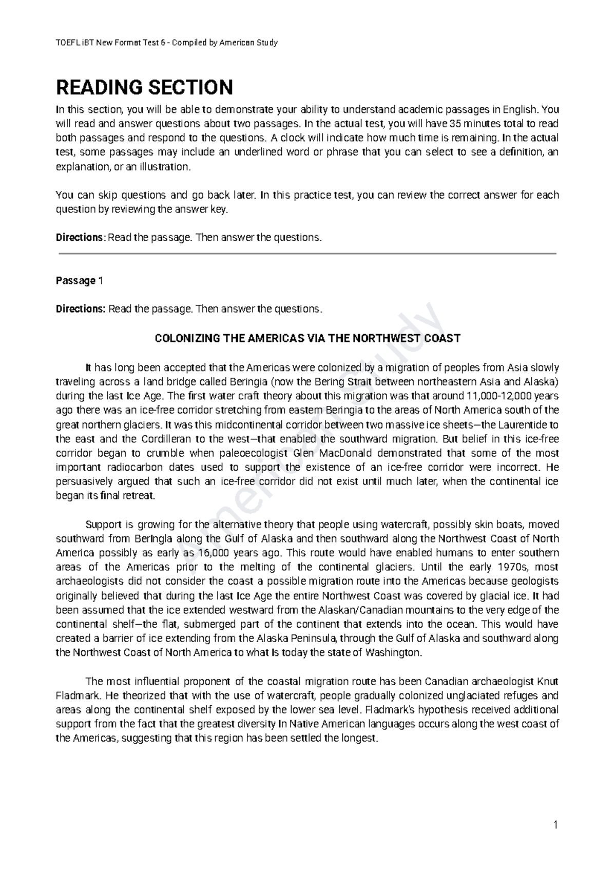 iBT TOEFL New Format Test 6 Review and Answers Compilation - Studocu