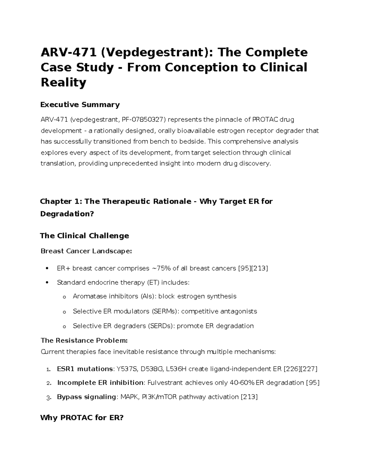 (Vepdegestrant) Comprehensive Case Study: From Concept to Clinical ...