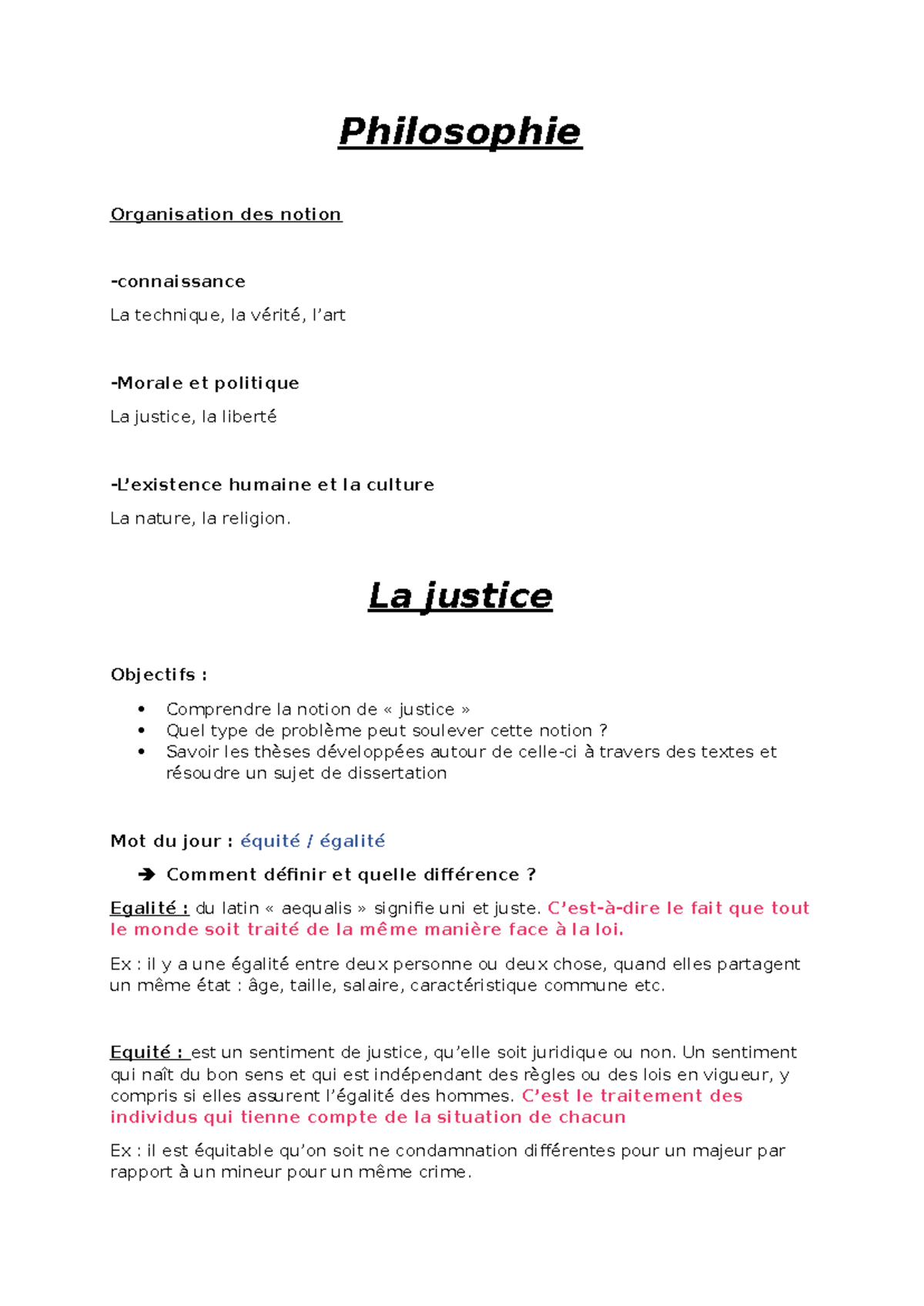 PHILO 12 - Notions de Justice et de Technique dans l'Art et la Morale ...