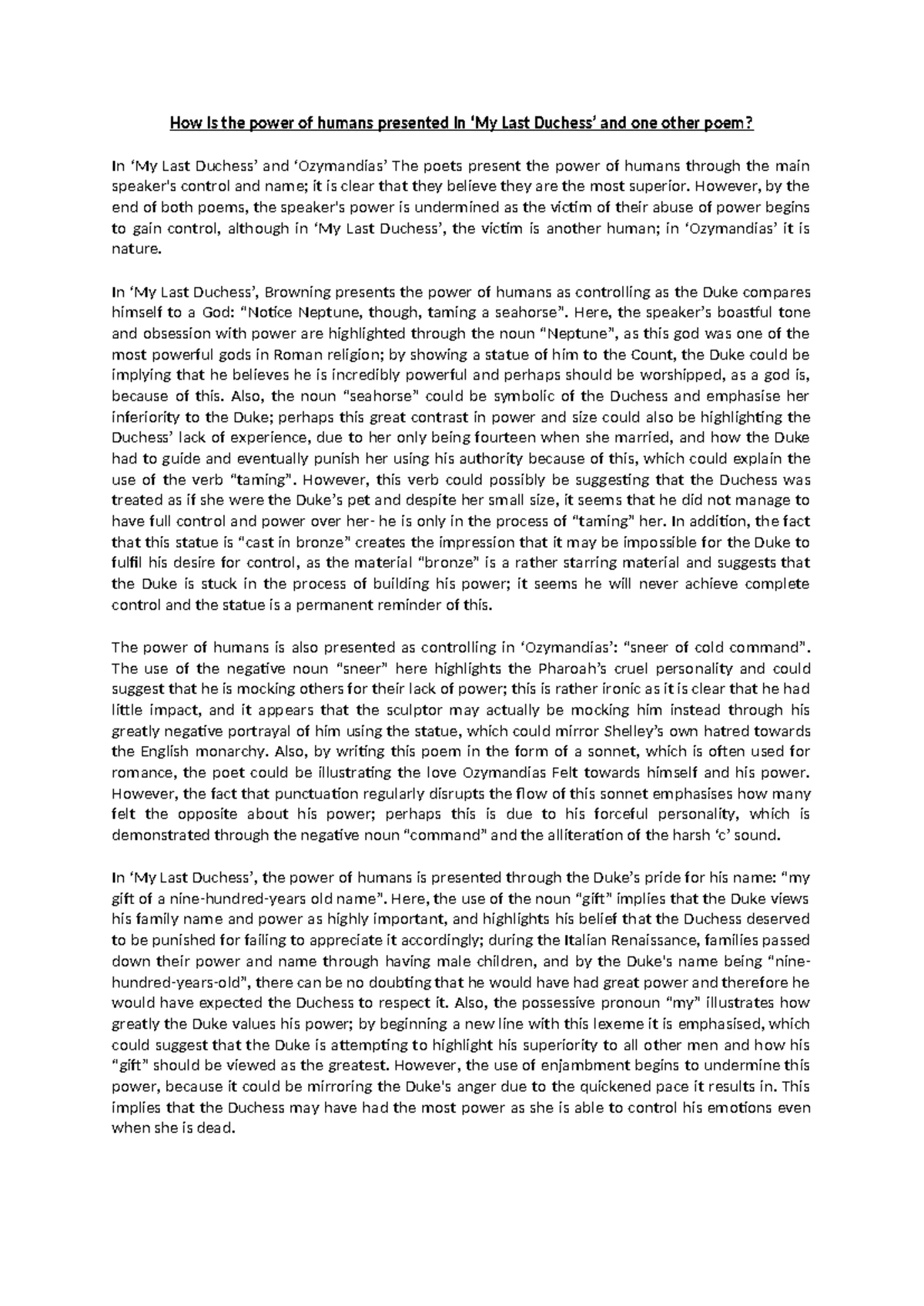 All Poems Annotated & Colour Coded (Handwritten) - GCSE ENGLISH ...