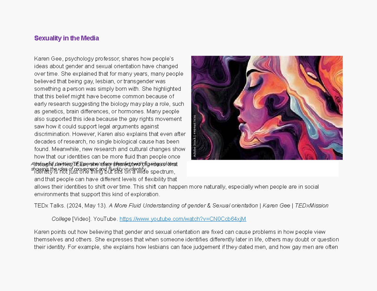 Media Spotlight: Fluidity in Gender & Sexual Orientation - TEDx Talk ...