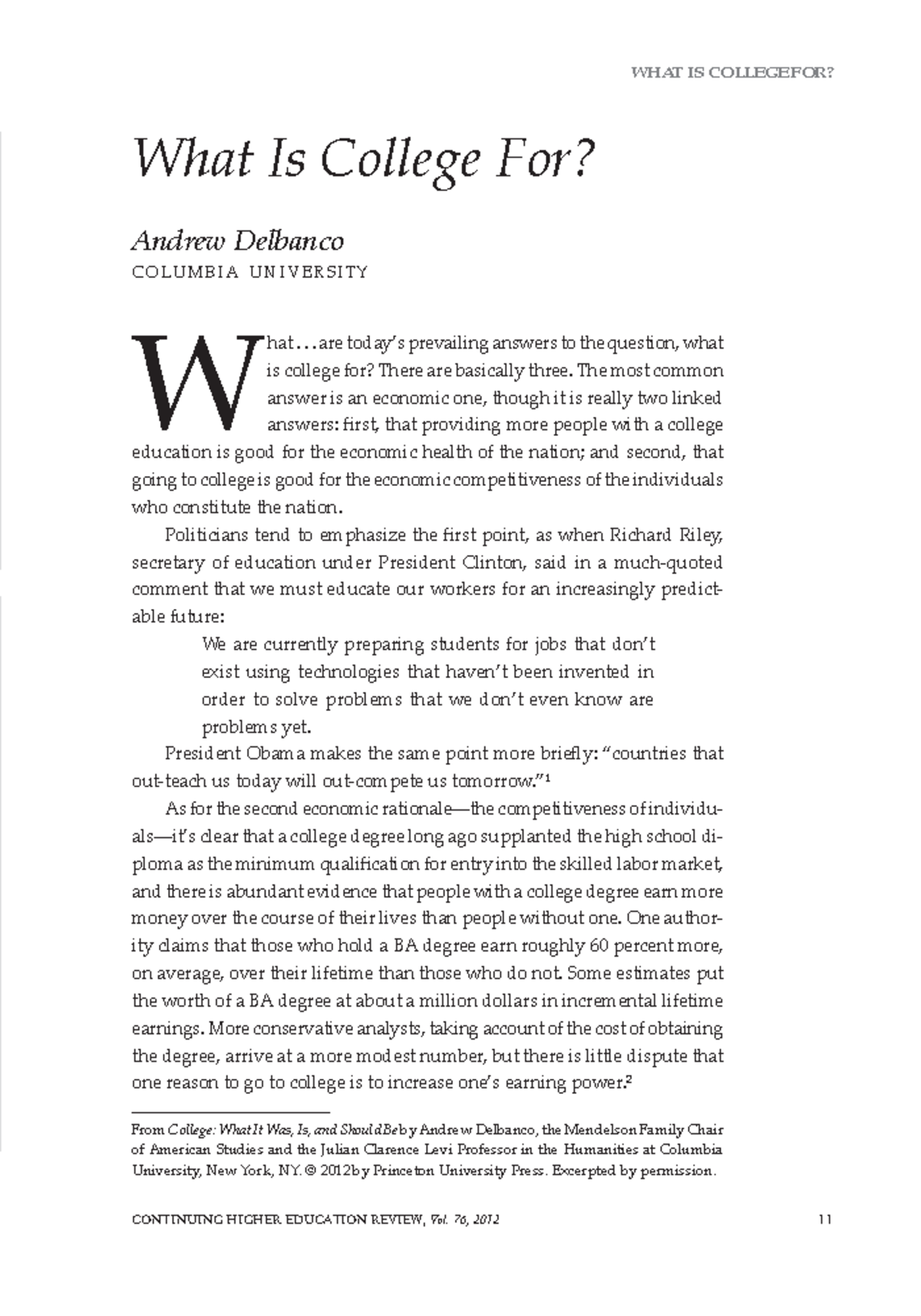 Analyzing the Purpose of Higher Education: College's Role in Society ...