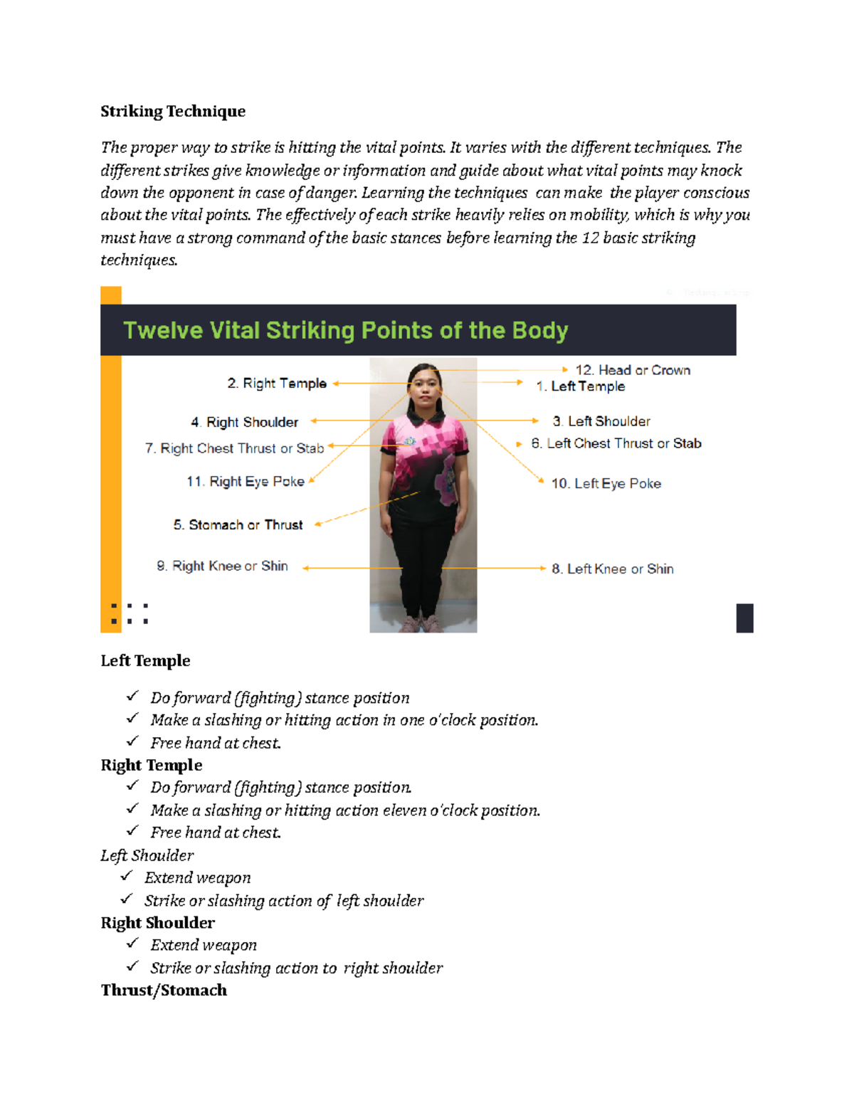 Arnis Techniques: Striking, Blocking & Sinawali Practice Guide - Studocu