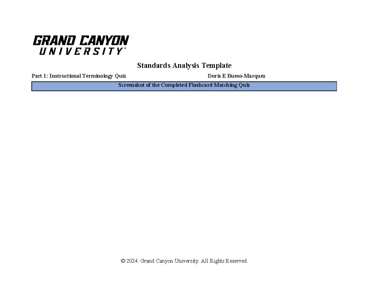 ELM 211 RS T1 Standards Analysis Template: Instructional Terminology ...