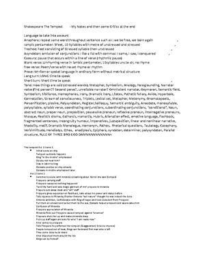 The tempest revision english lit - Ariel Themes – freedom , rebellion ...