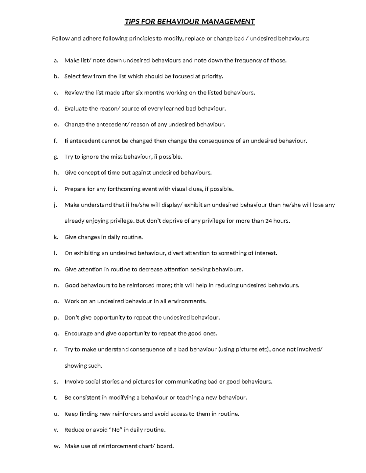 Behaviour Management Techniques: Strategies for Modifying Undesired ...