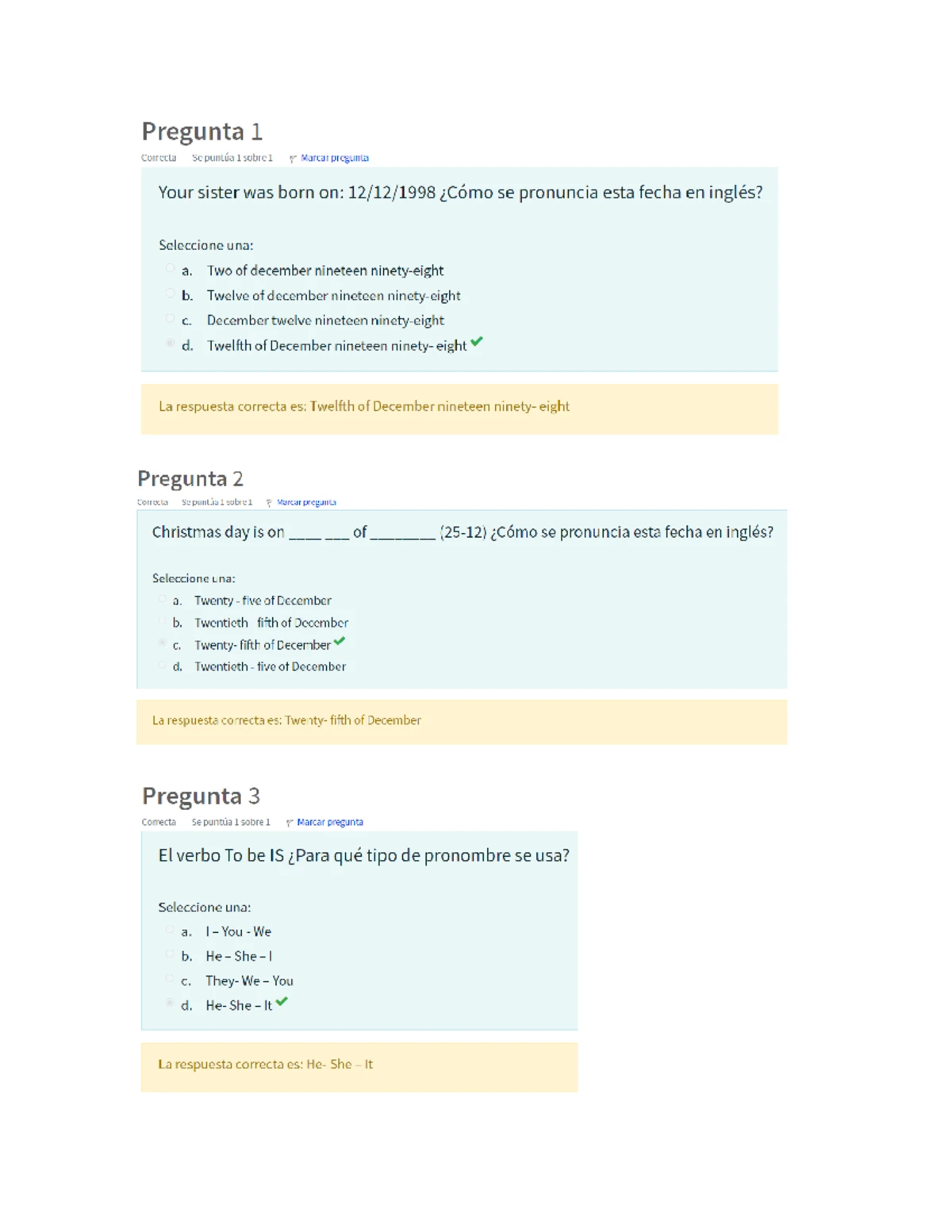 Examen Final Inglés Básico I - Preguntas y Respuestas - Studocu