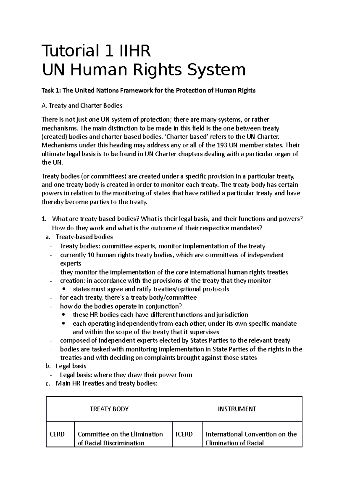 Tutorial 1: Introduction to International Human Rights Systems ...