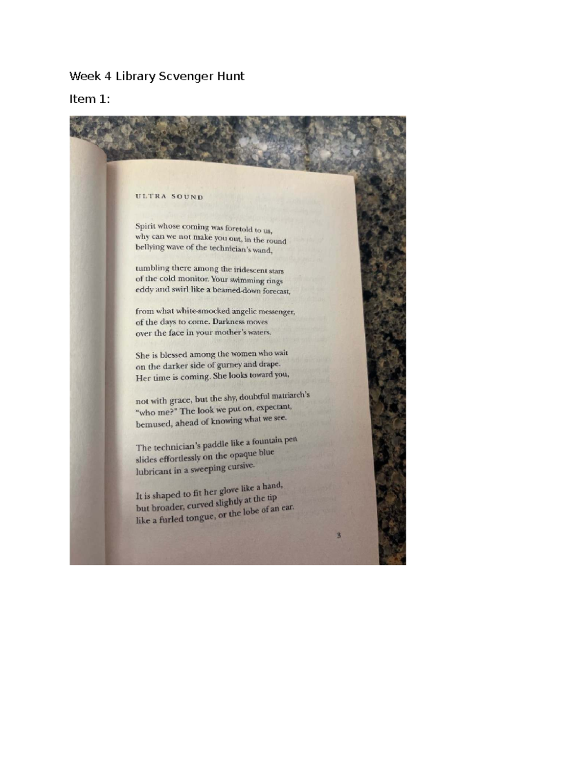 Week 4 Scavenger hunt - TUTORIAL - HUMAN 1VV3 - Week 4 Library Scvenger ...