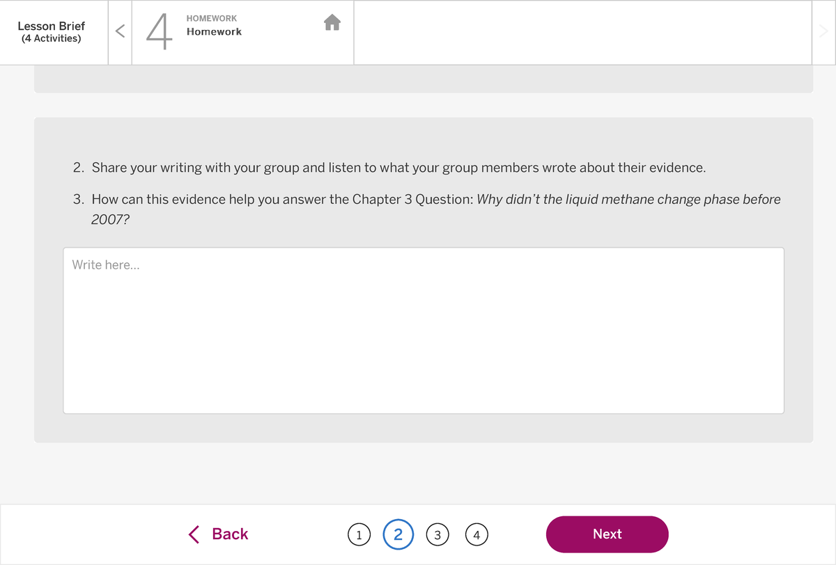 Amplify Curriculum Science Middle School Phase Change Lesson 3.3 ...