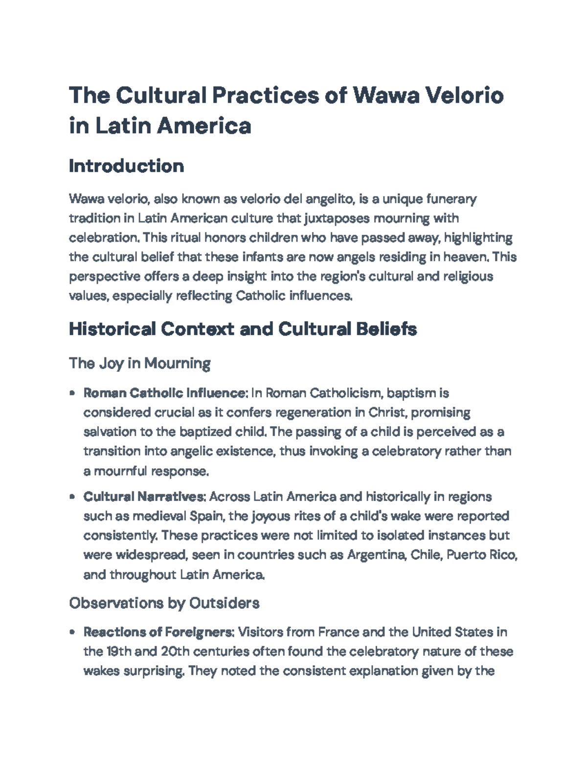 Cultural Significance of Wawa Velorio: Mourning & Celebration in Latin ...