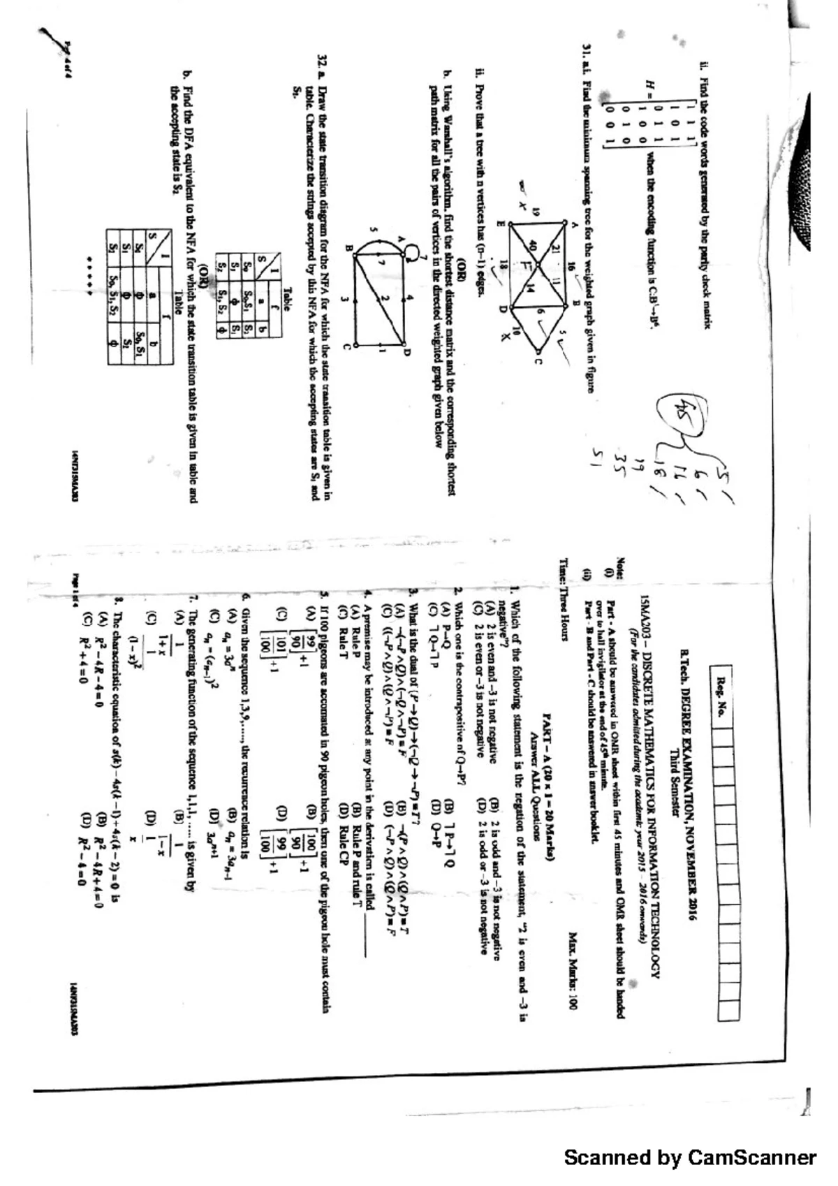 18MAB302T - Past Year Question Paper for Exam Preparation - Studocu