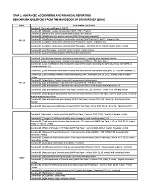 Advanced Financial Reporting - CFAP 1 - ICAP - Studocu