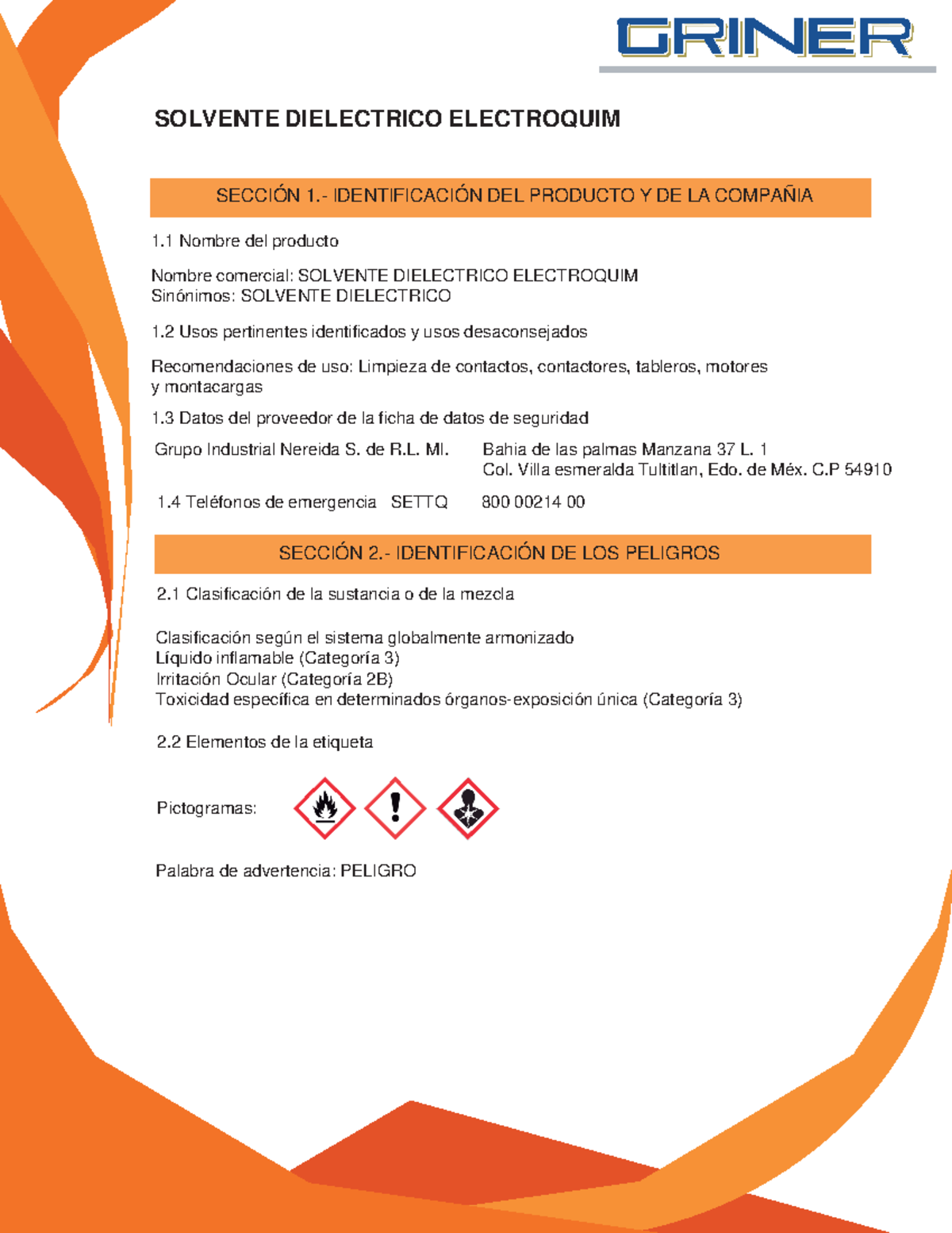 45. DL-N HDS Seguridad y Manejo del Solvente Dieléctrico Electroquim ...