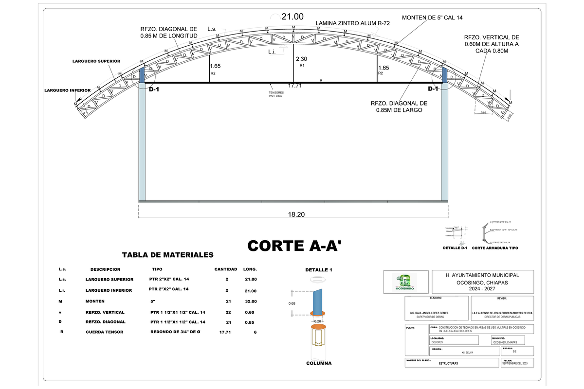 21.00 Plano de Estructura: Domo en Espacios - Ocosingo 2025 - Studocu