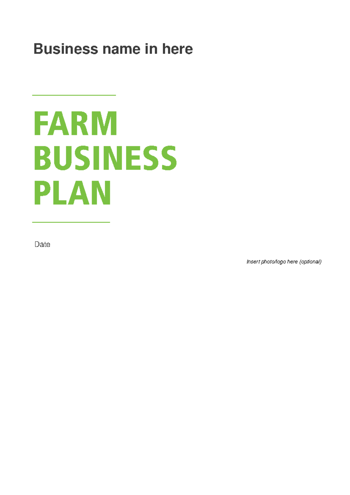 FARM BUSINESS PLAN (BUS 101) - May 2017 Editable Version - Studocu