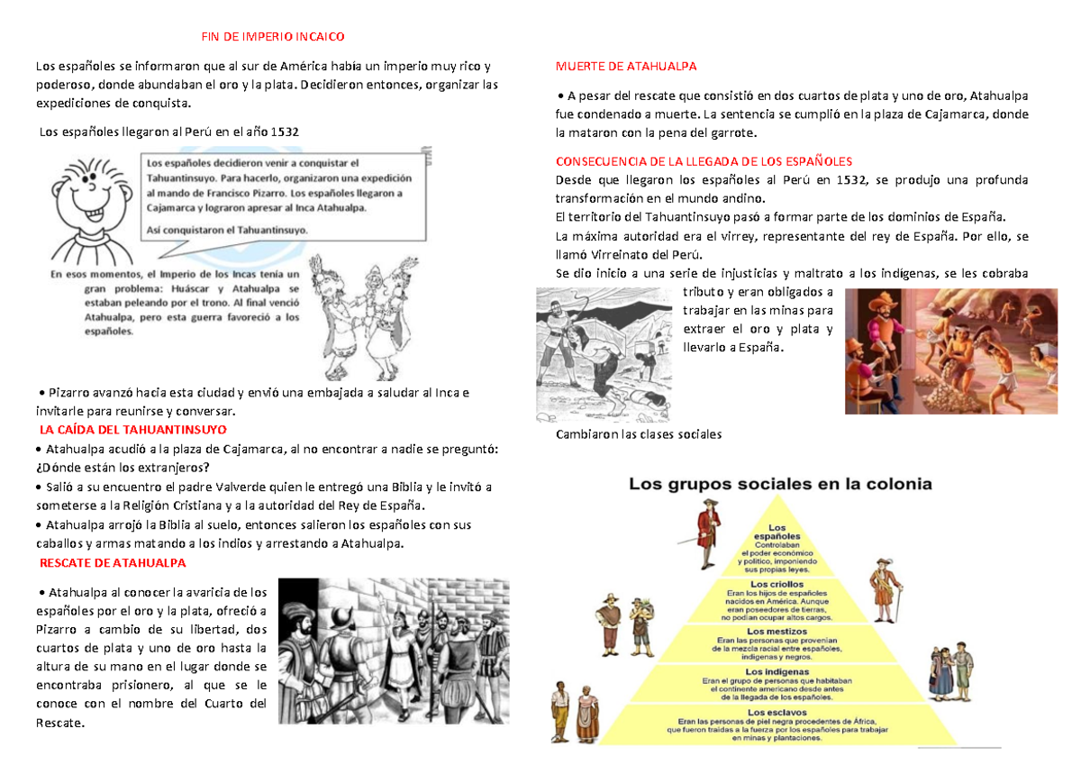 Fin de imperio incaico: la llegada de los españoles y sus consecuencias ...