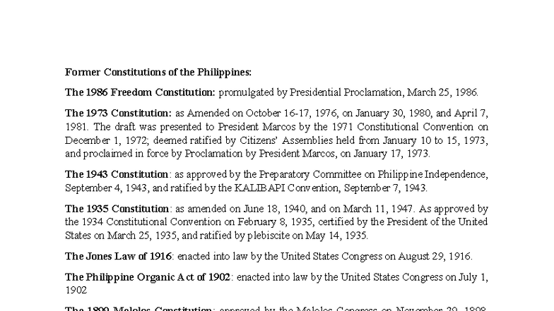 1987 Constitution of the Philippines: A Comprehensive Review - Studocu