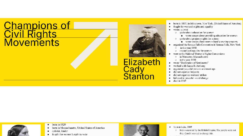 Champions of Civil Rights Movements: Key Figures and Their Impact - Studocu