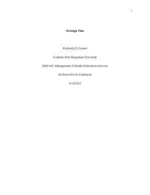 HIM 440 One Paper Issue and SWOT analyses - 2-1 Module Two: Issue and ...