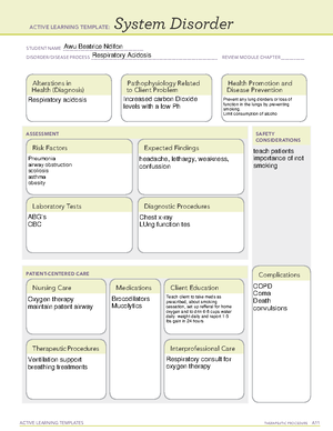 System disorder hyponatremia - ACTIVE LEARNING TEMPLATES THERAPEUTIC ...