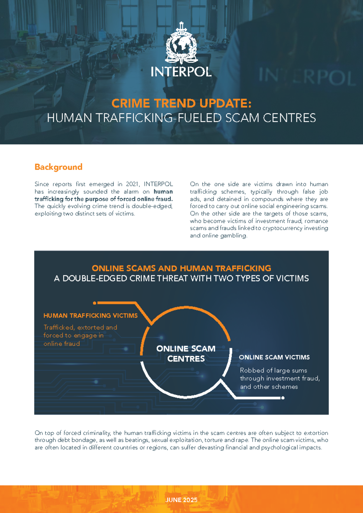 CRIME TREND UPDATE: INTERPOL on Human Scam Centres (June 2025) - Studocu