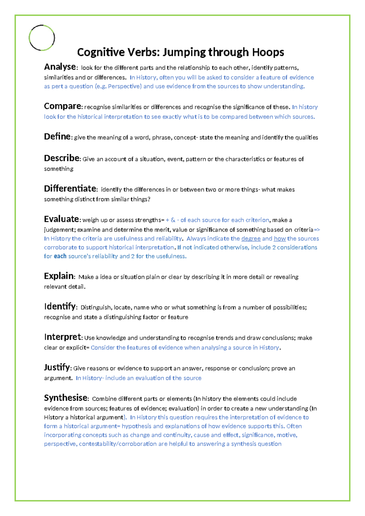 Cognitiveverbsjumpingthroughhoops - Cognitive Verbs: Jumping through ...