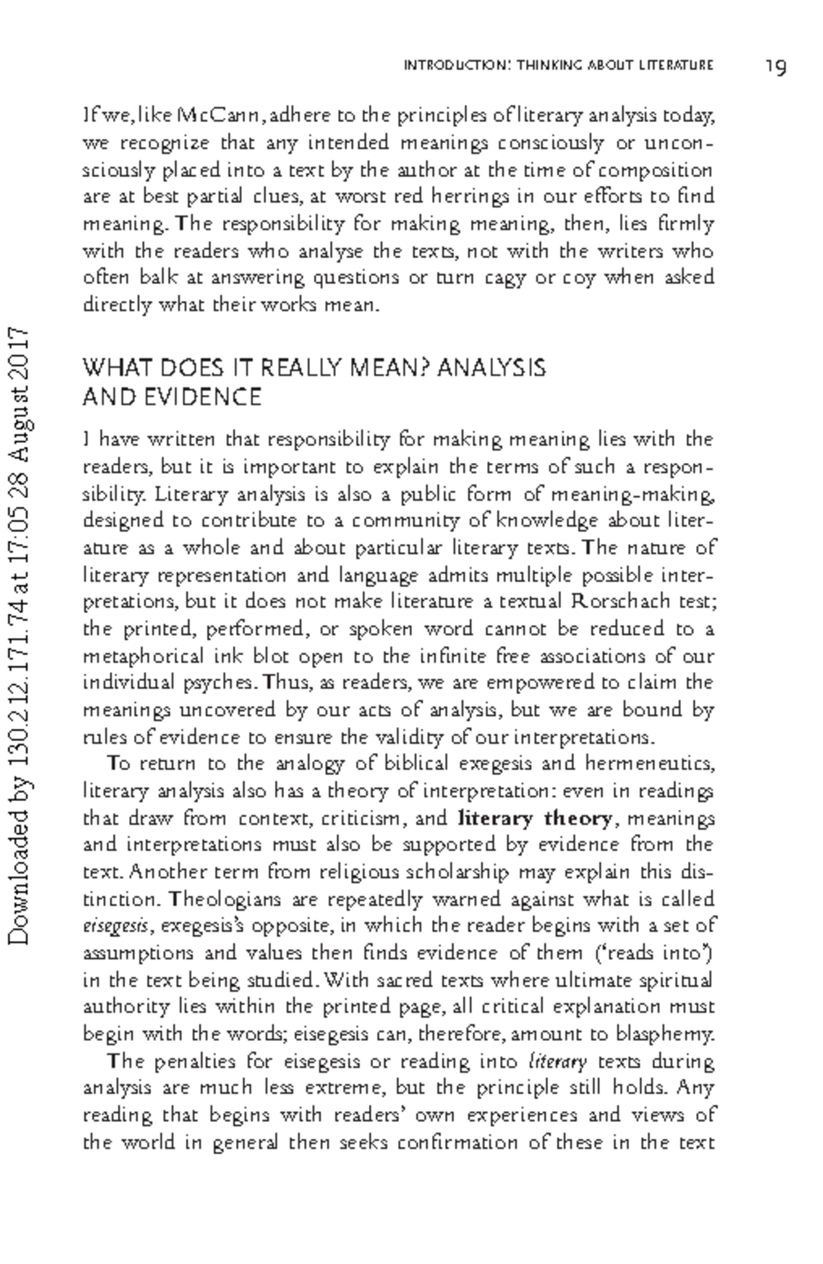 Literary Analysis Foundations: Understanding Meaning and Evidence - Studocu
