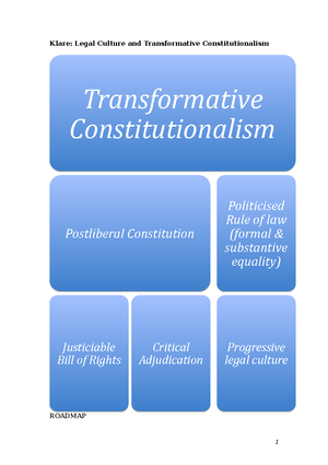 Transformative Constitutionalism - The aim is to explain and discuss ...