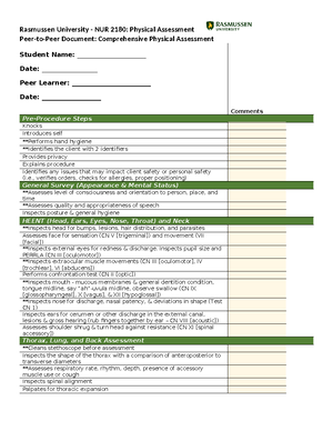 Heent-assessment-example - HEENT Assessment Checklist and Observation ...