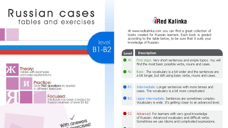 Russian Cases Tables & Exercises: Level B1-B2 (Red Kalinka) - Studocu