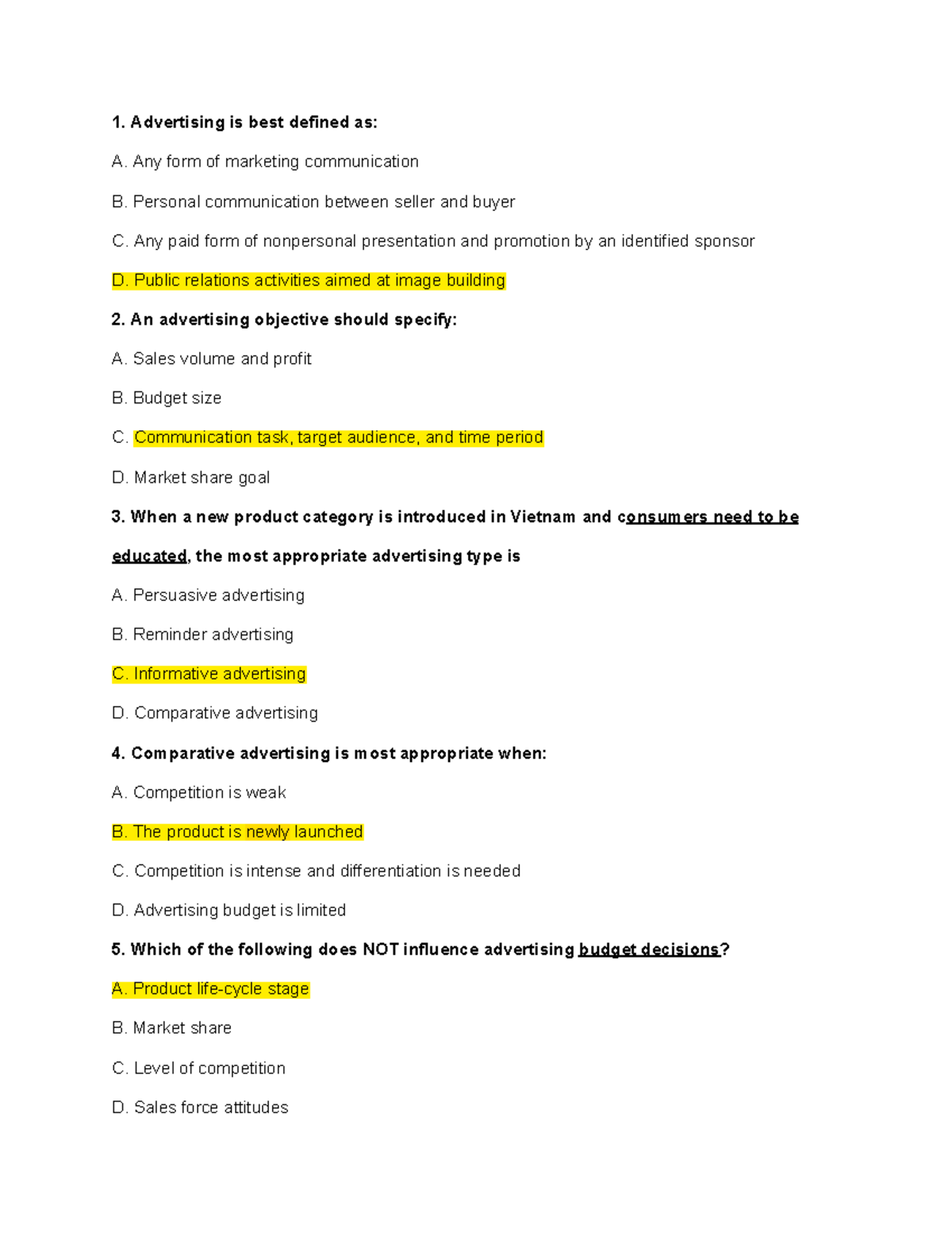 Mkt 12 13 14 - Principles of Marketing Final Exam Revision Notes - Studocu