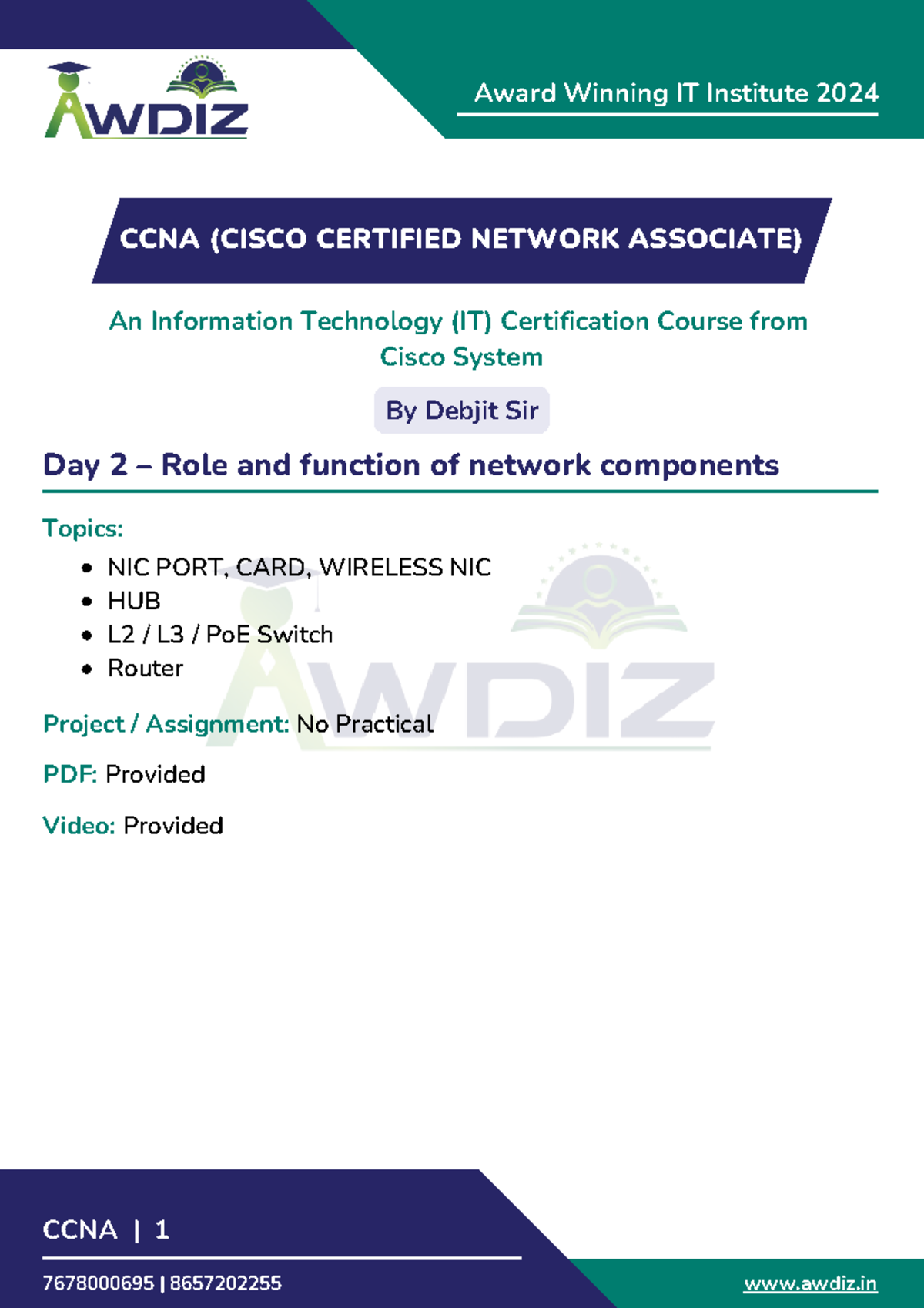 CCNA Day-2 - lecture notes for network engineer basics - CCNA (CISCO ...