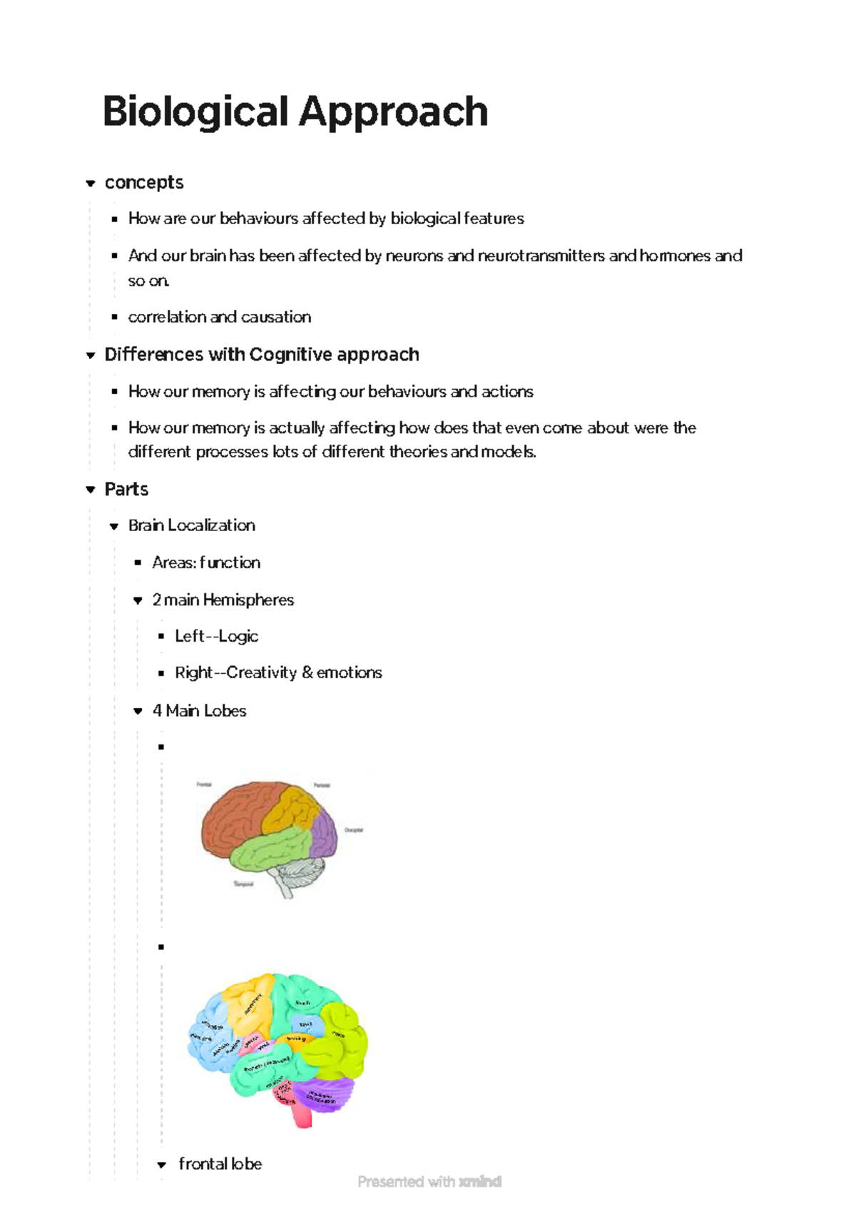 Biological Approach - Key Concepts & Case Studies Summary - Studeersnel