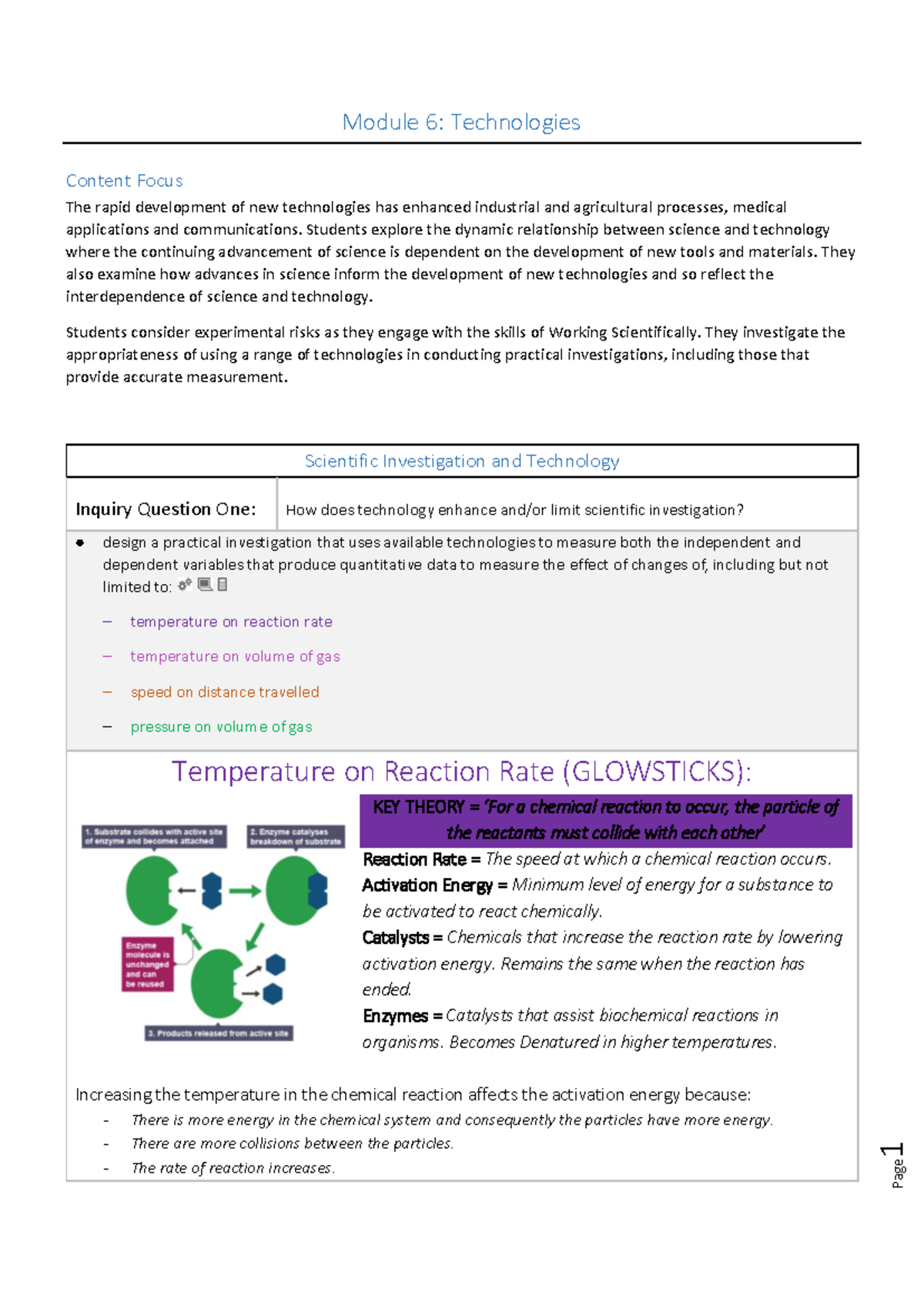 Investigating Science Notes - Module 6: Tech & Scientific Inquiry - Studocu