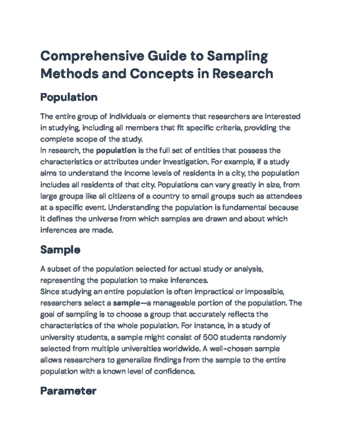 Comprehensive Guide to Sampling Methods in Research Analysis (RSC 101 ...