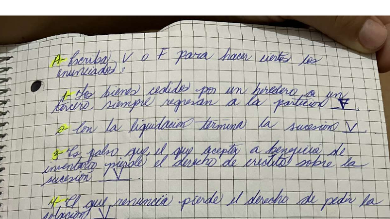 Apuntes de Práctica: Sucesión y Derechos Hereditarios V 0 F - Studocu