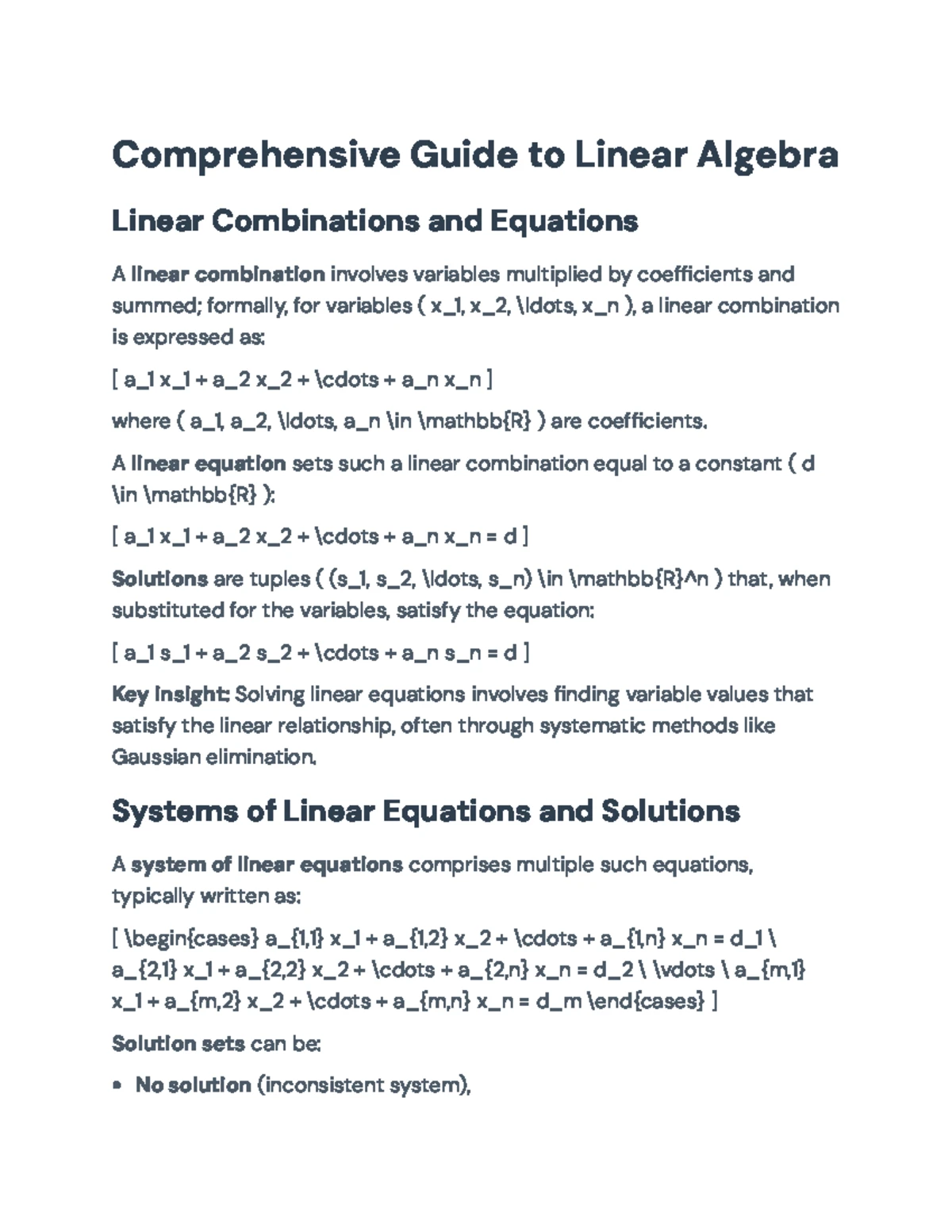 Comprehensive Guide to Homomorphisms & Linear Transformations (MATH 101 ...