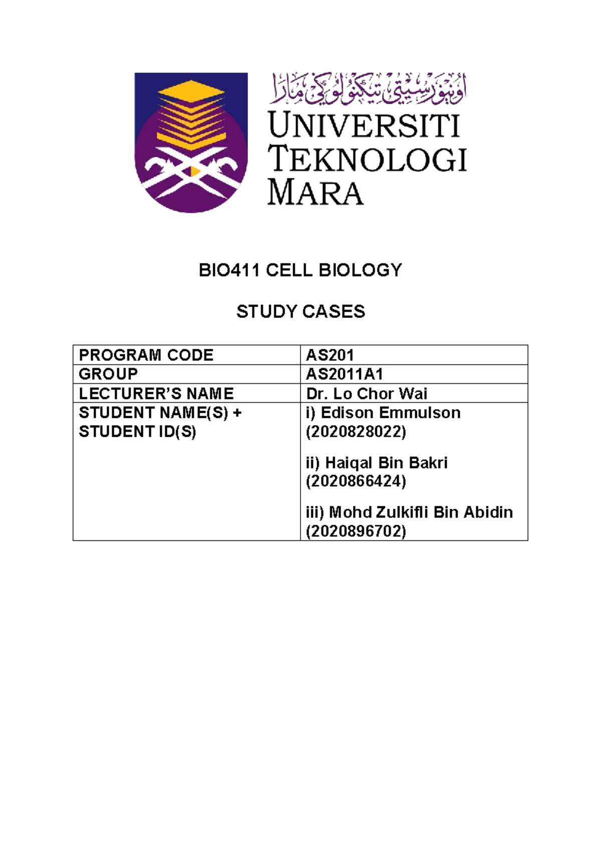 BIO411 Cell Biology Case Study: Taxus Baccata and Mitosis Effects - Studocu